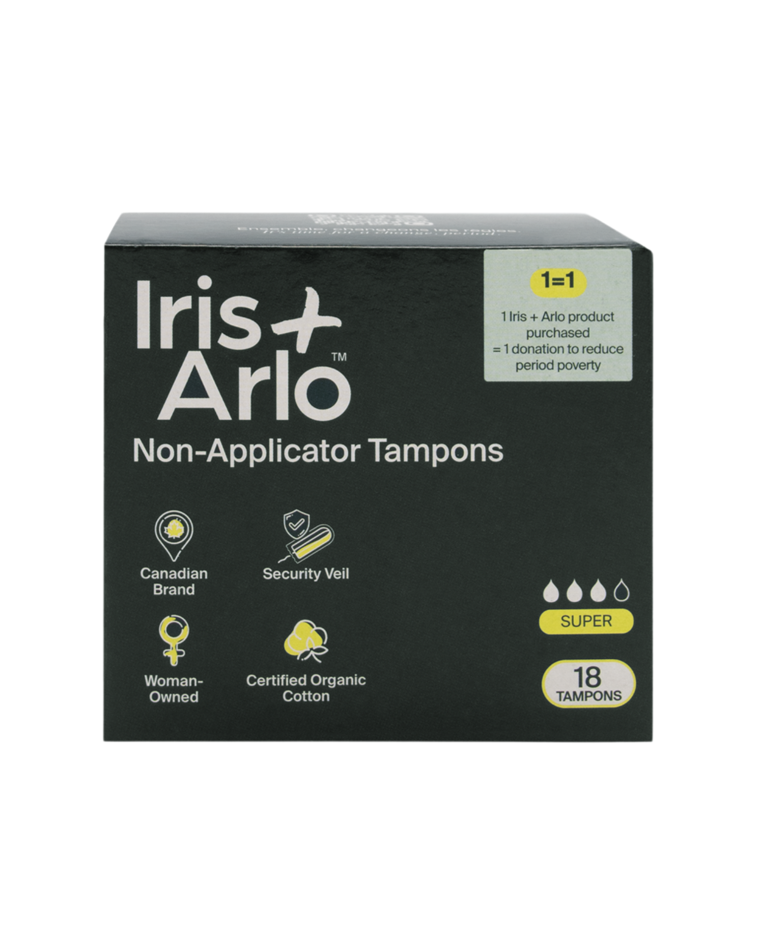 Non-Applicator Tampons, super - 100% Organic Cotton - Iris + Arlo Inc. – Ecotrend Ecologics